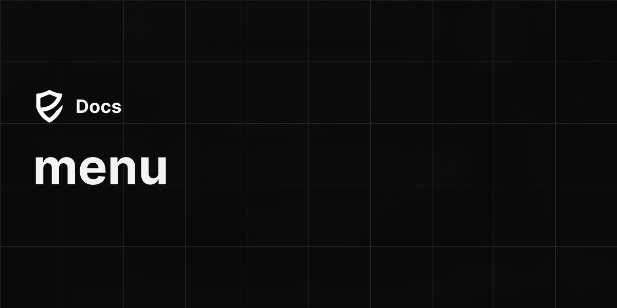 menu - Exodus Docs