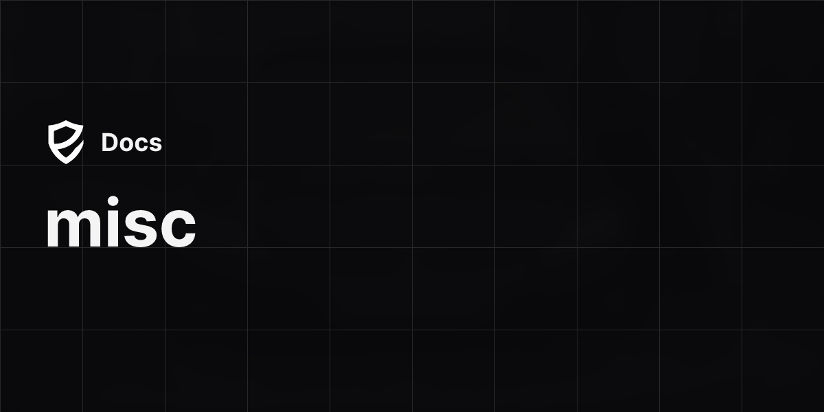 misc - Exodus Docs